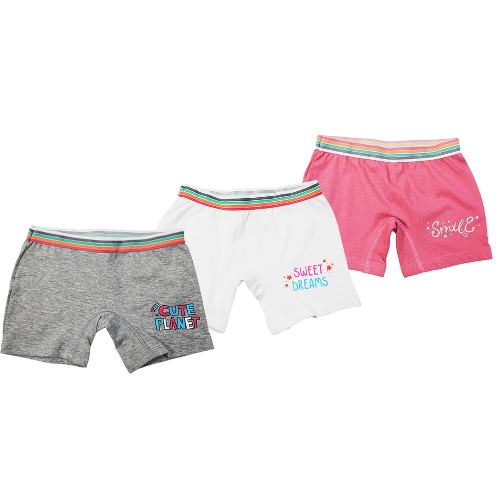 Girl's' Printed Lycra boxer shorts